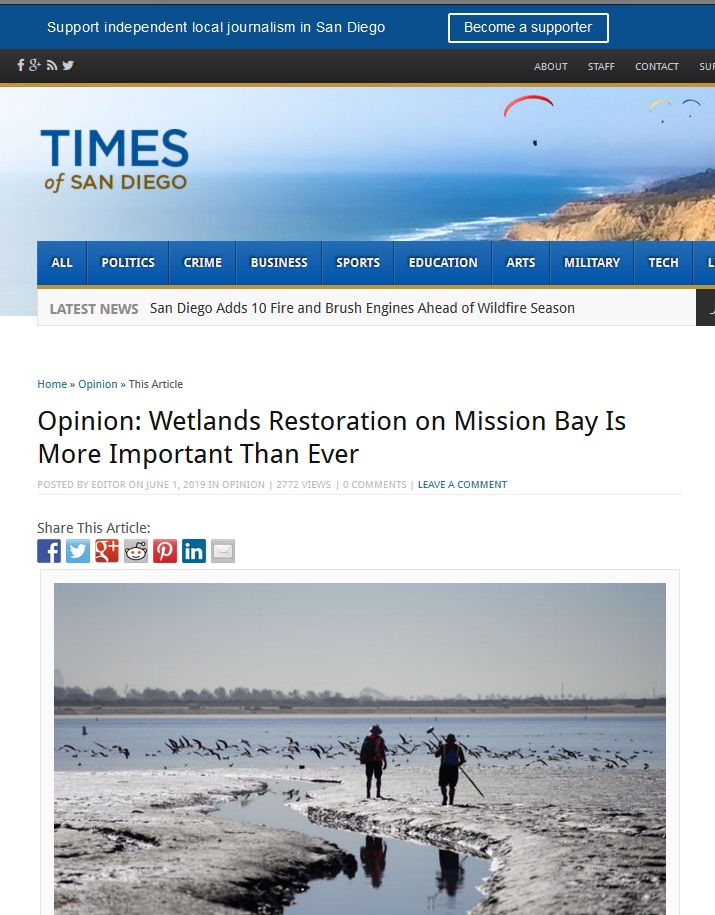 Great opinion piece from the Times of San Diego – Friends of Rose Creek